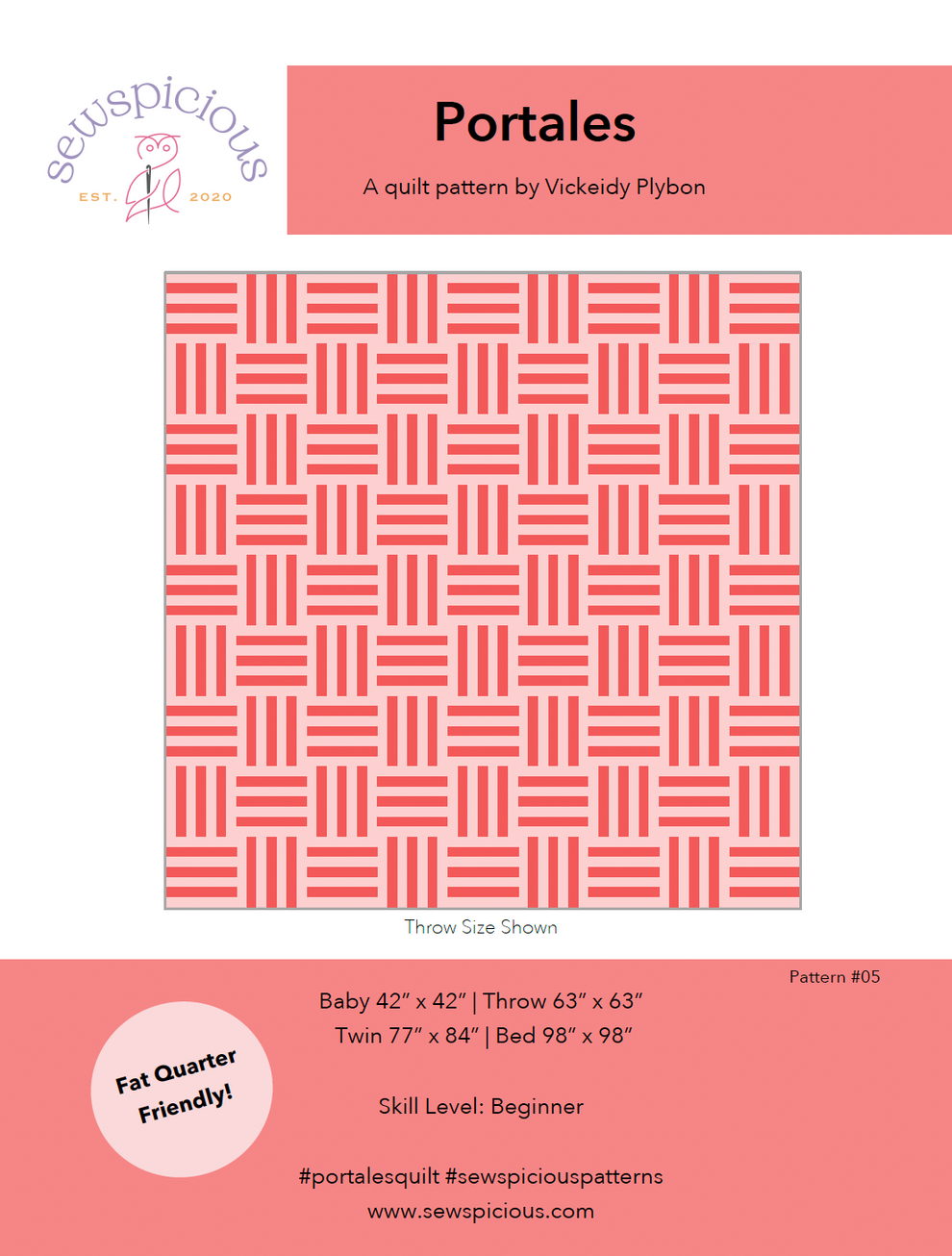 Portales Quilt - PDF Pattern – Sewspicious